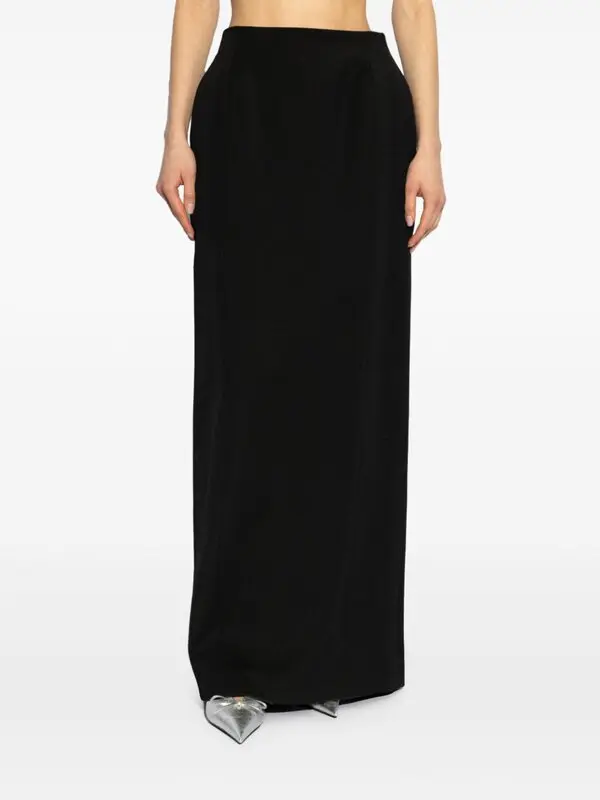 Balenciaga Wool Maxi Skirt - Black