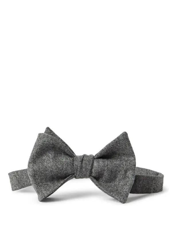 Brunello Cucinelli Flannel Bow Tie - Grey