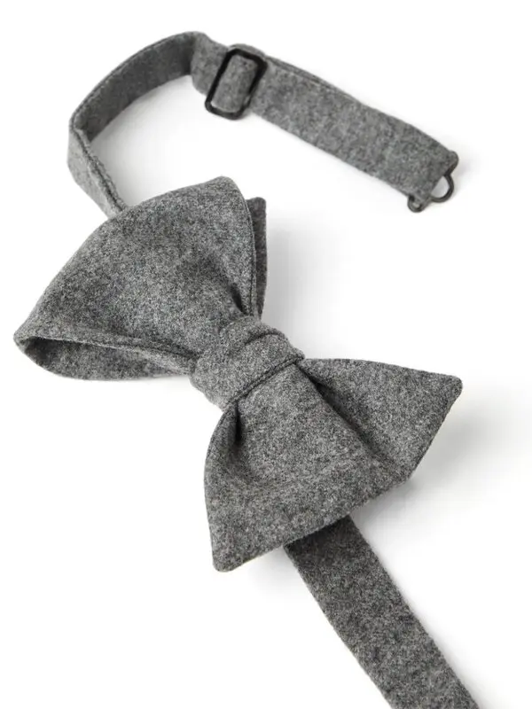 Brunello Cucinelli Flannel Bow Tie - Grey