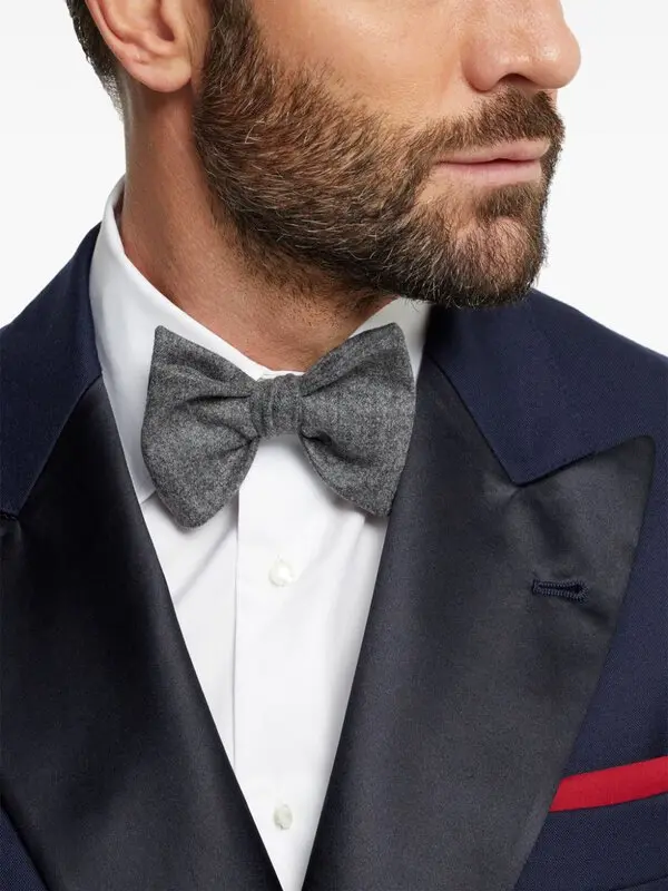 Brunello Cucinelli Flannel Bow Tie - Grey