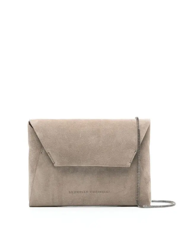 Brunello Cucinelli Suede Clutch - Grey