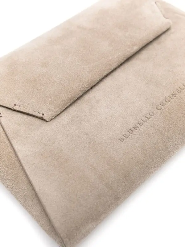 Brunello Cucinelli Suede Clutch - Grey