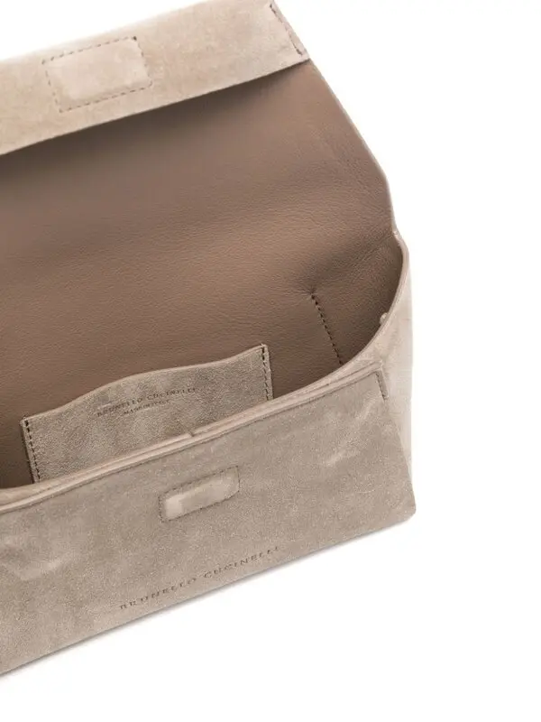 Brunello Cucinelli Suede Clutch - Grey