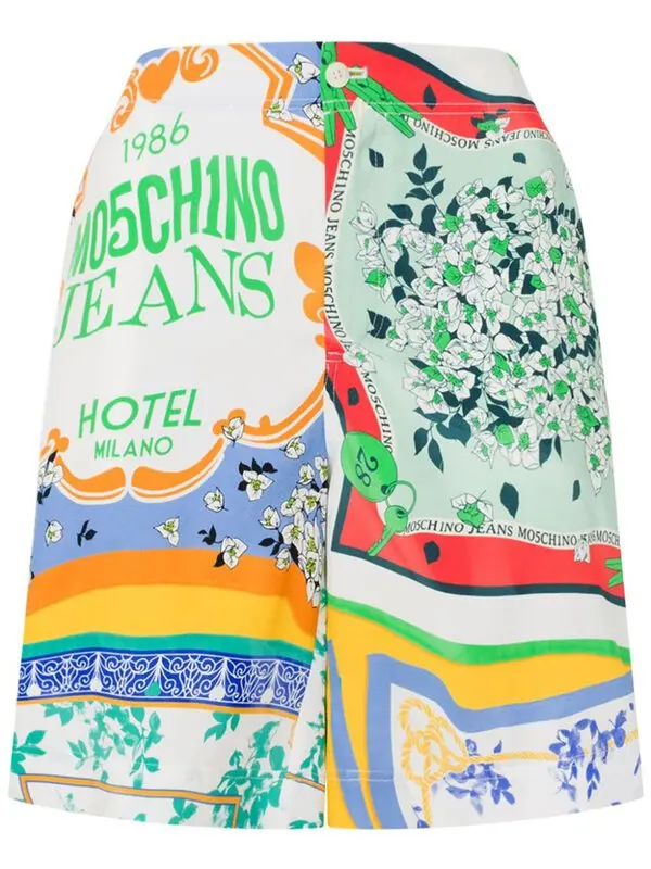 Moschino Graphic-print Shorts - Blue