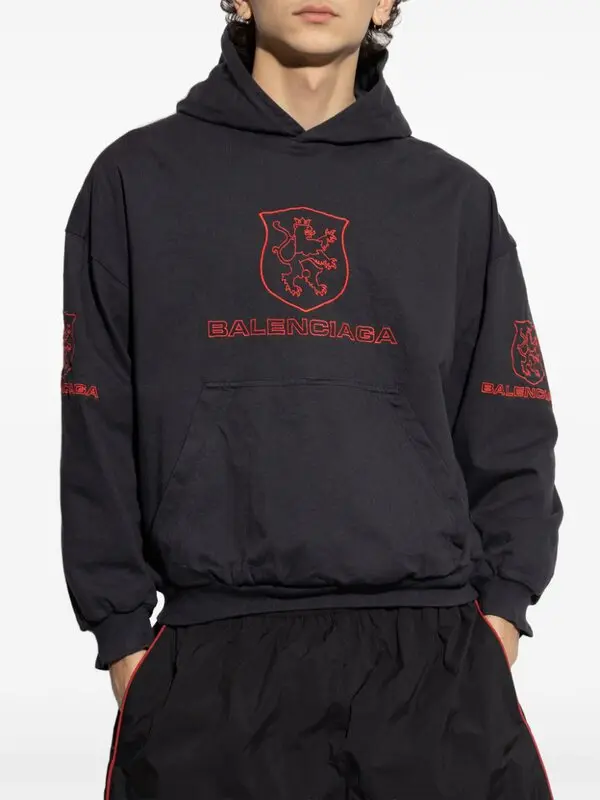Balenciaga Logo-embroidered Hoodie