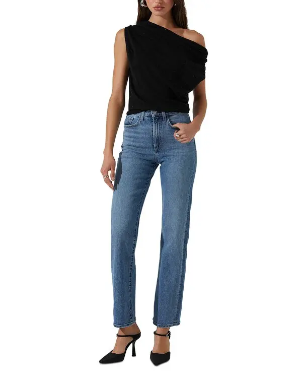 Astr The Label Dezina One-shoulder Sweater