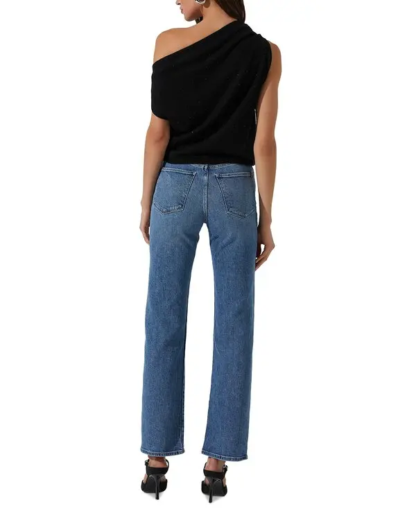 Astr The Label Dezina One-shoulder Sweater