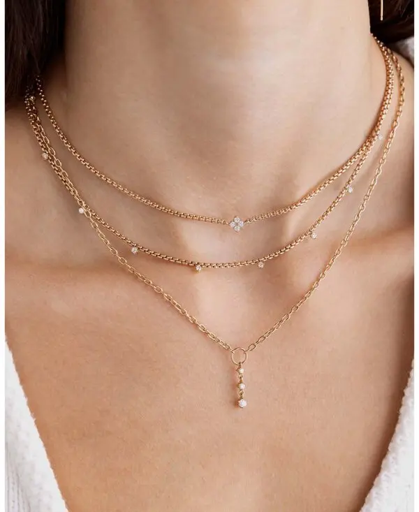 Zoe Chicco 14k Yellow Diamond Pendant Necklace - Gold