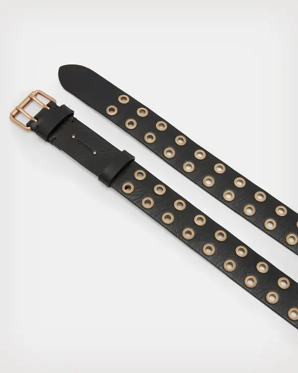 Allsaints Abigail Leather Belt In Black - 20% Off | Editorialist display picture 1