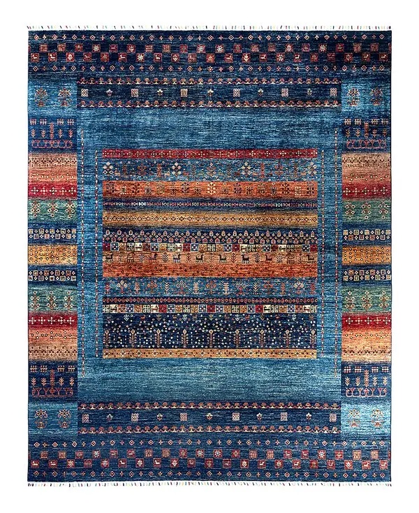 Bloomingdale'S Tribal M1999 Area Rug, 9'2 X 11'8 - Blue