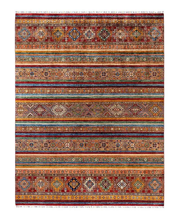 Bloomingdale'S Tribal M1999 Area Rug, 9'1 X 12'1 - Red