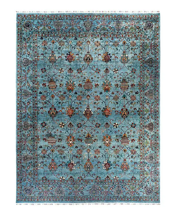 Bloomingdale'S Tribal M1999 Area Rug, 9' X 11'10 - Light/blue