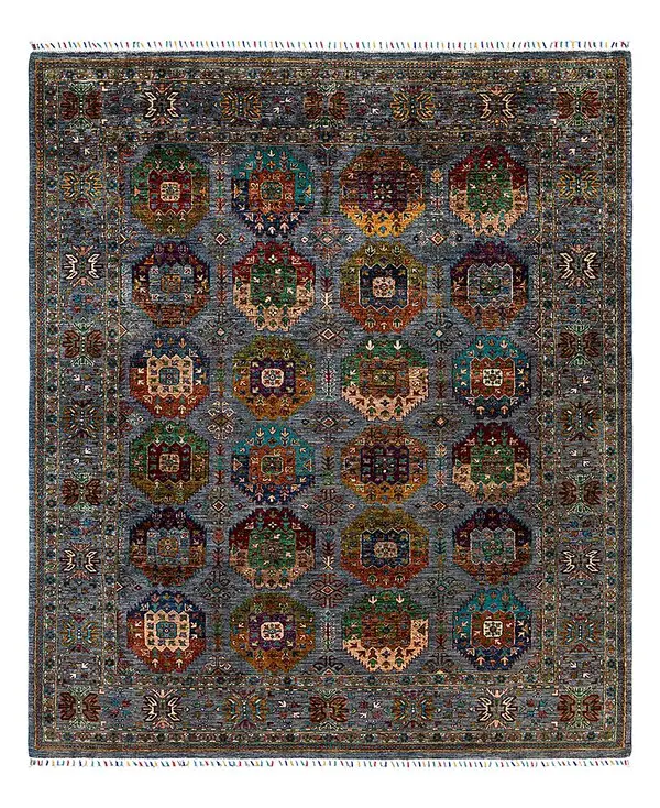 Bloomingdale'S Tribal M1999 Area Rug, 8' X 9'10 - Gray