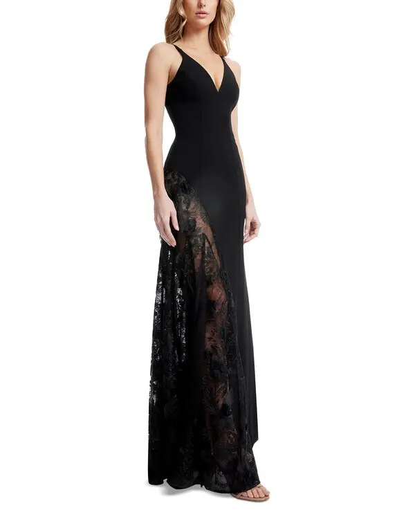 Dress The Population Gianna Lace Inset Gown