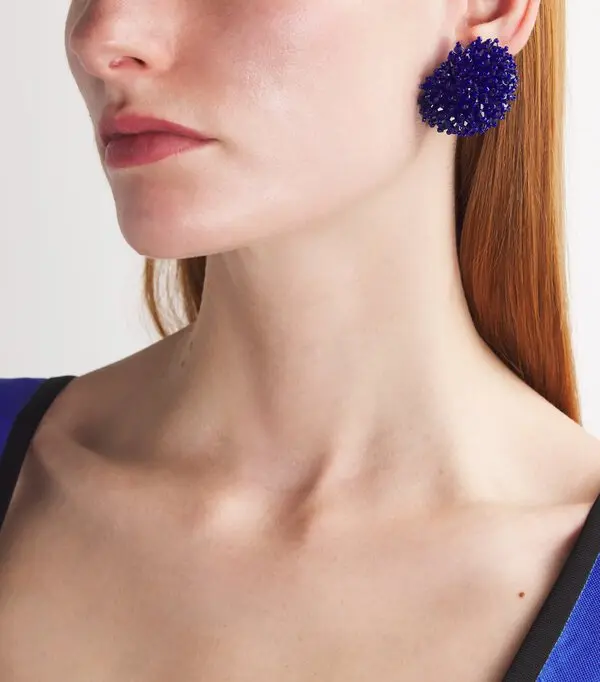 Carolina Herrera Beaded Dome Earrings