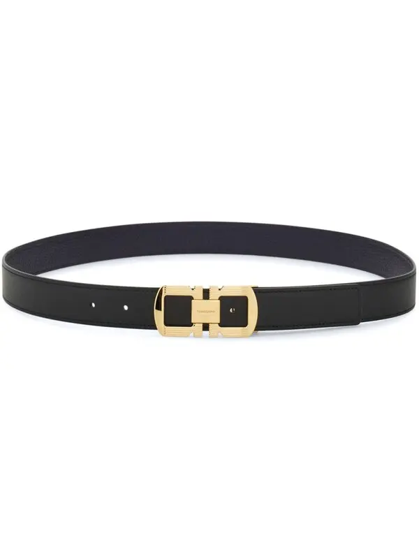 FERRAGAMO Reversible Leather Belt - Blue