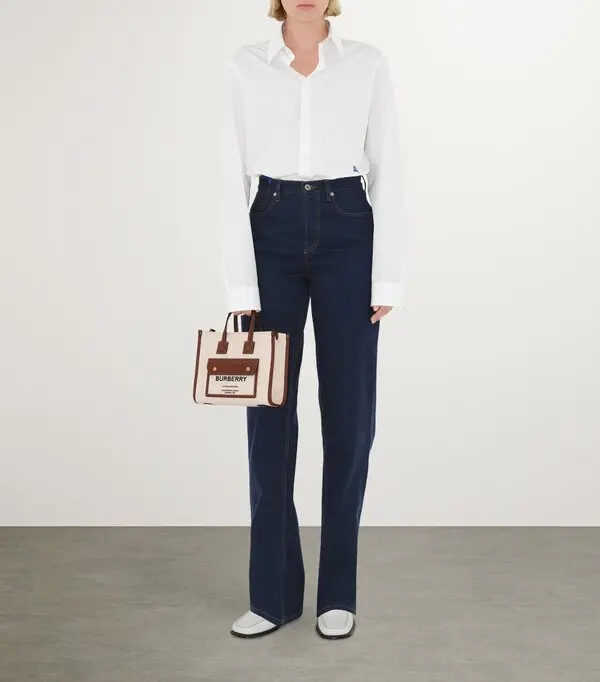 Burberry Mini Canvas Tote Bag - Brown