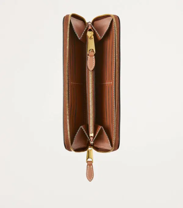 Burberry Check Zipped Wallet - Brown