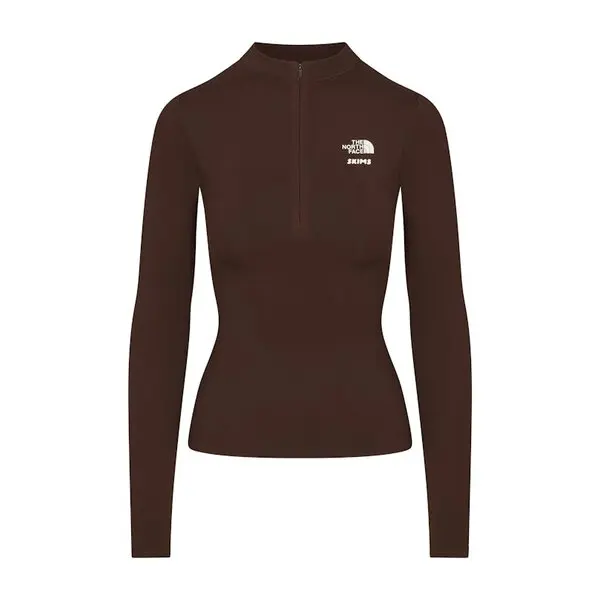 SKIMS X Tnf Refina Long Sleeve Top - Cocoa