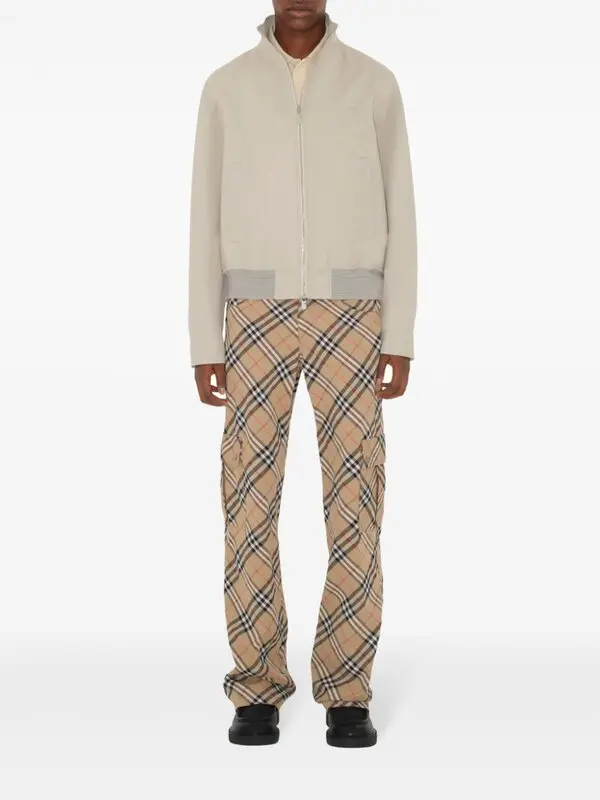 Burberry Checked Cargo Pants - Neutrals