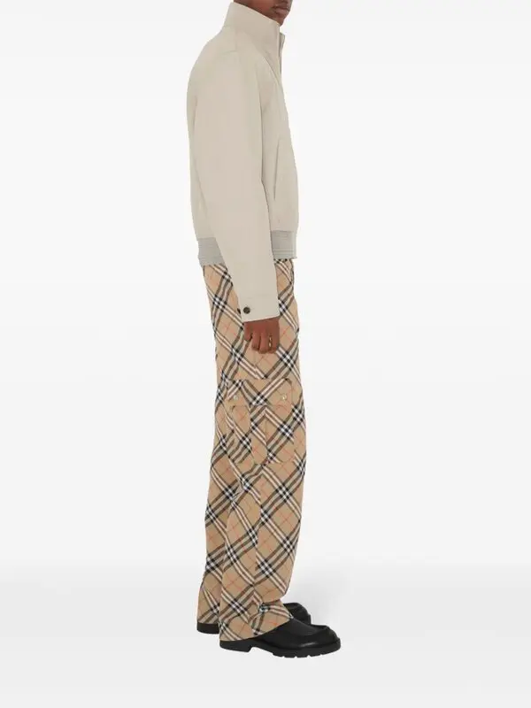 Burberry Checked Cargo Pants - Neutrals