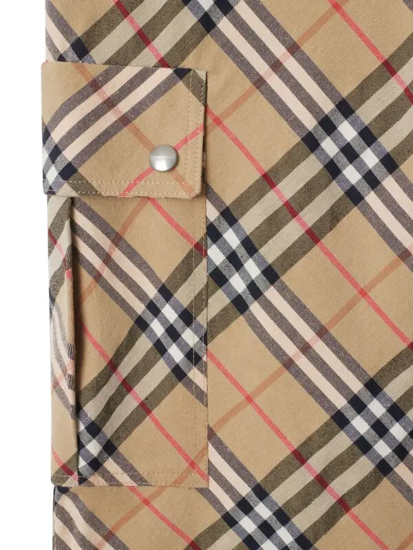 Burberry Checked Cargo Pants - Neutrals