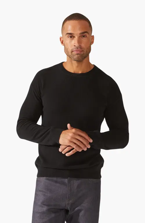 ITALIC Mateo Cashmere Crewneck Sweater - Black