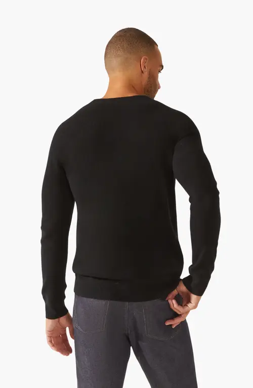ITALIC Mateo Cashmere Crewneck Sweater - Black