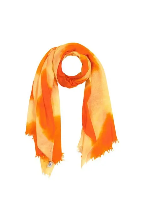 MER ST. BARTH Cashmere Dip Dye Shawl - Fiery Sunset