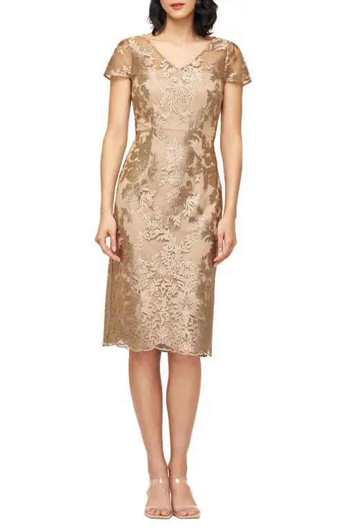 js collections embroidered cocktail dress Berlin Cocktail Dress main image 0