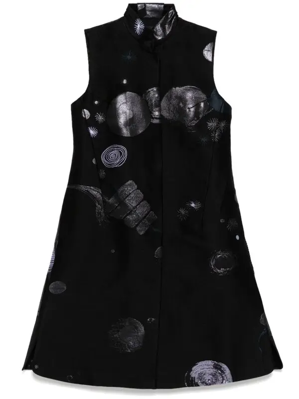 Shiatzy Chen Jacquard Dress - Black