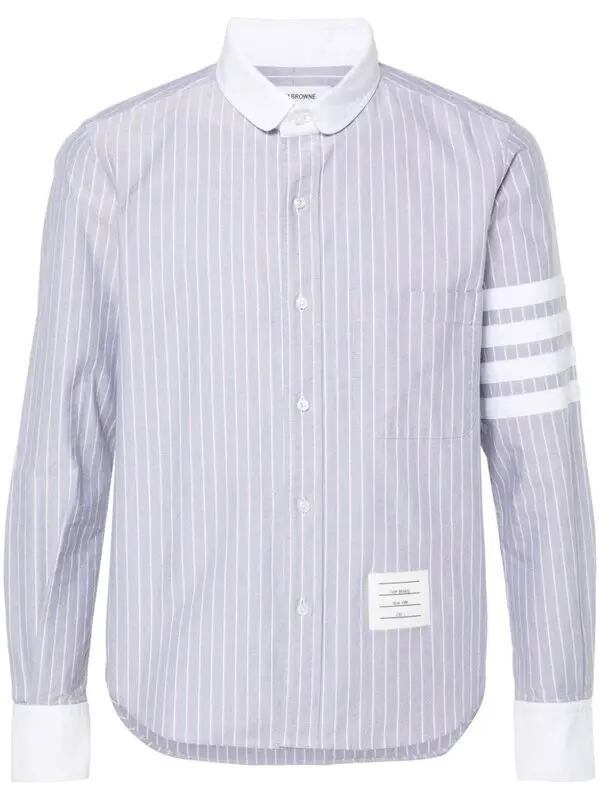 Thom Browne 4-bar Striped Shirt - Blue
