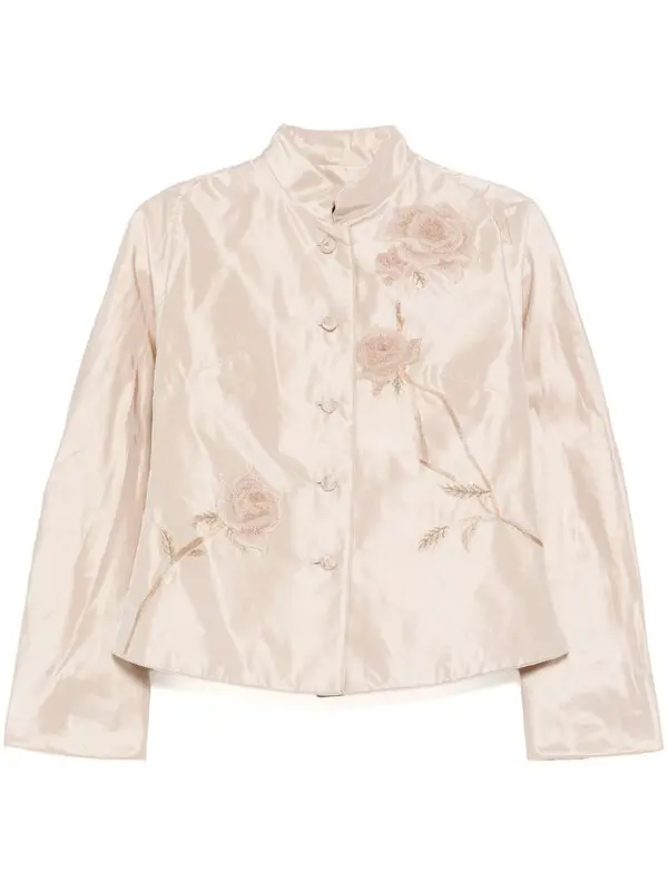 Shiatzy Chen Mandarin Collar Jacket - Neutrals