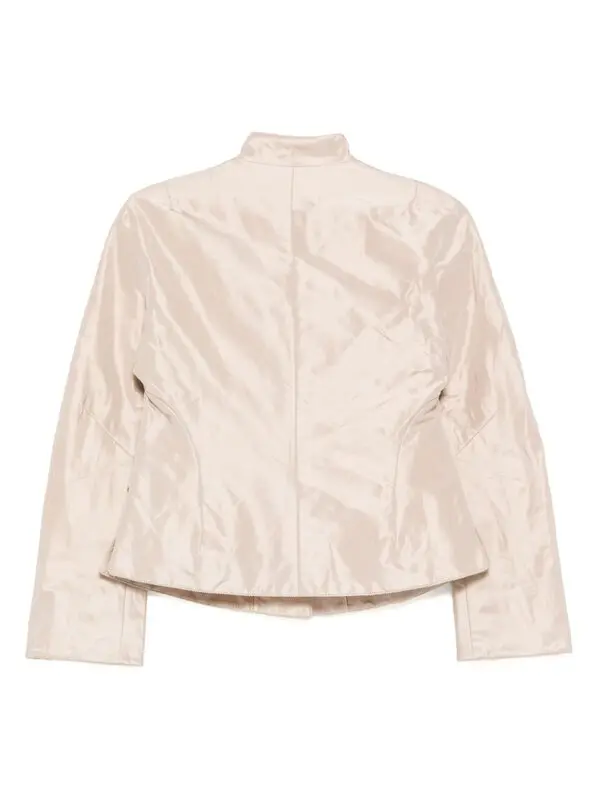 Shiatzy Chen Mandarin Collar Jacket - Neutrals