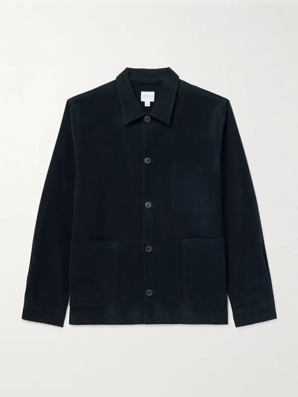 Sunspel Cotton-blend Moleskin Shirt Jacket
