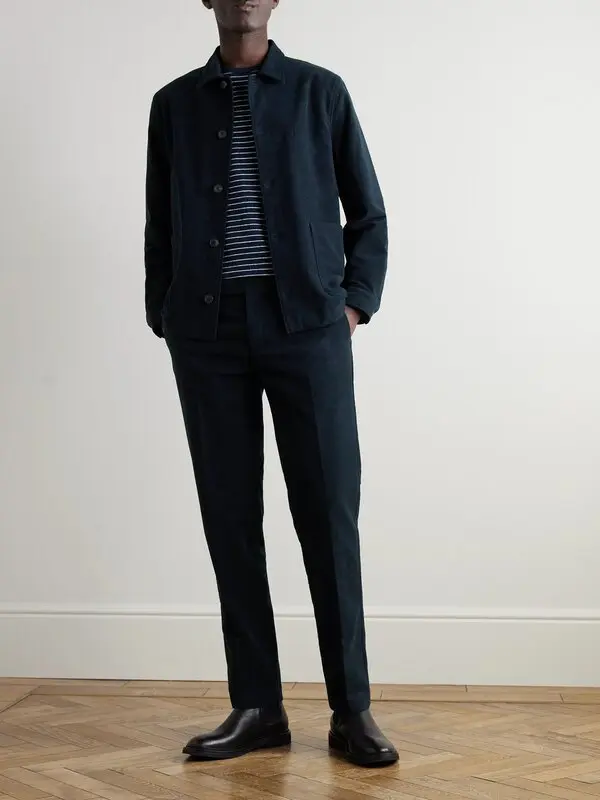 Sunspel Cotton-blend Moleskin Shirt Jacket