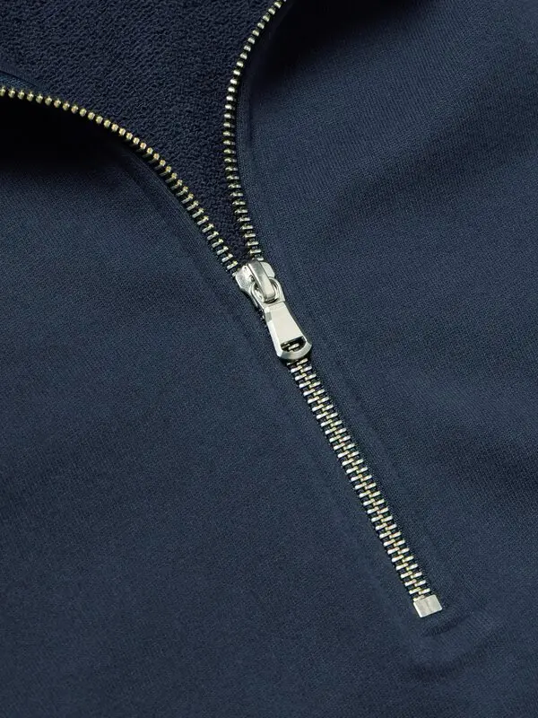 Sunspel Cotton-jersey Half-zip Sweatshirt