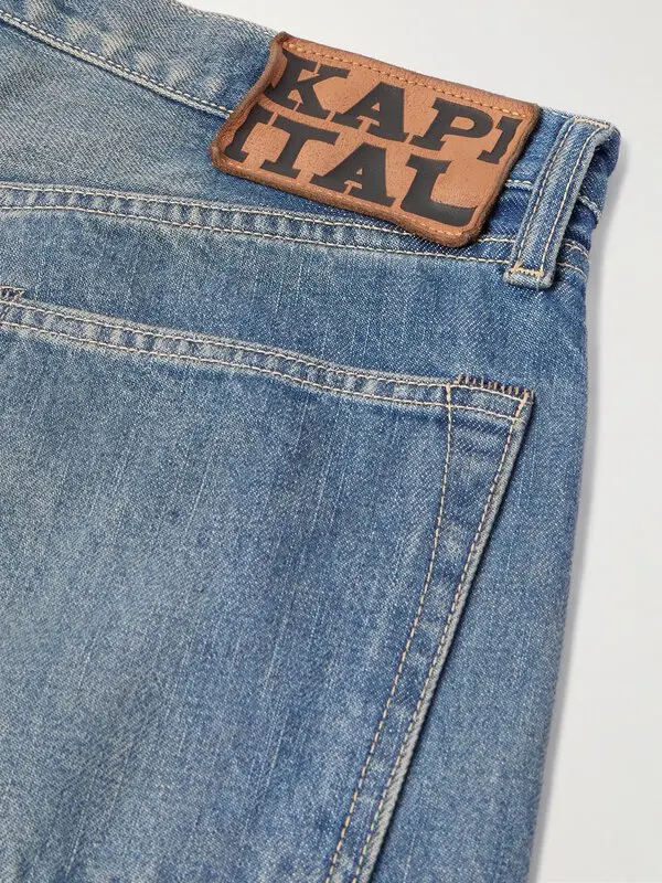 Kapital Monkey Cisco Speakeasy Slim-fit Distressed Denim Jeans