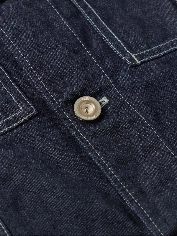 C.P. COMPANY Logo-appliquéd Denim Chore Jacket