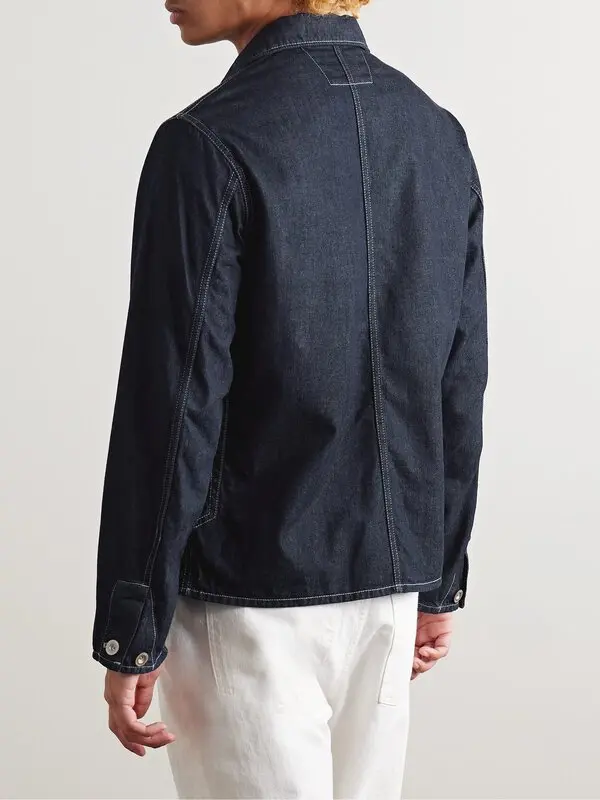 C.P. COMPANY Logo-appliquéd Denim Chore Jacket