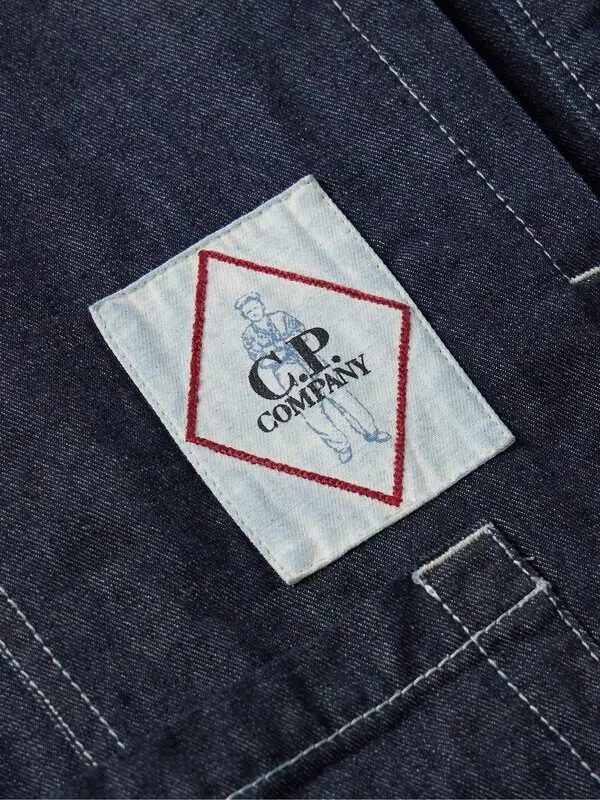 C.P. COMPANY Logo-appliquéd Denim Chore Jacket