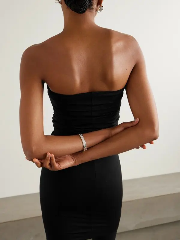 rick owens short dress Rick Owens Denim Prong Mini Dress in Black