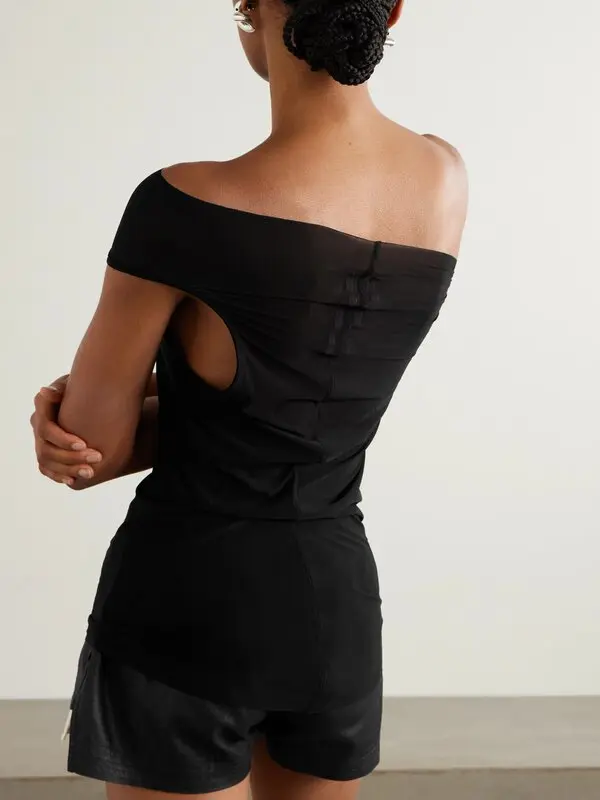 Rick Owens Athena Gathered One-shoulder Top