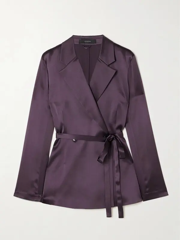JOSEPH Joubert Silk-satin Blazer - Purple