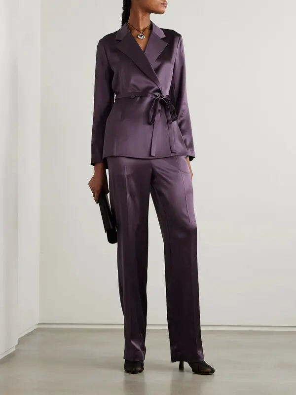 JOSEPH Joubert Silk-satin Blazer - Purple
