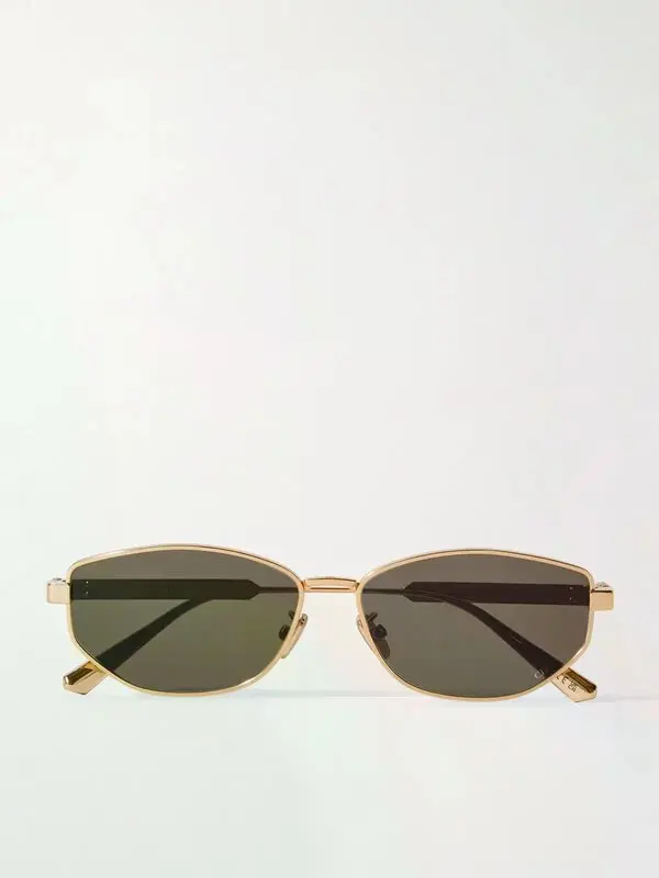 Dior Diorcannage B1u Oval-frame Sunglasses - Gold