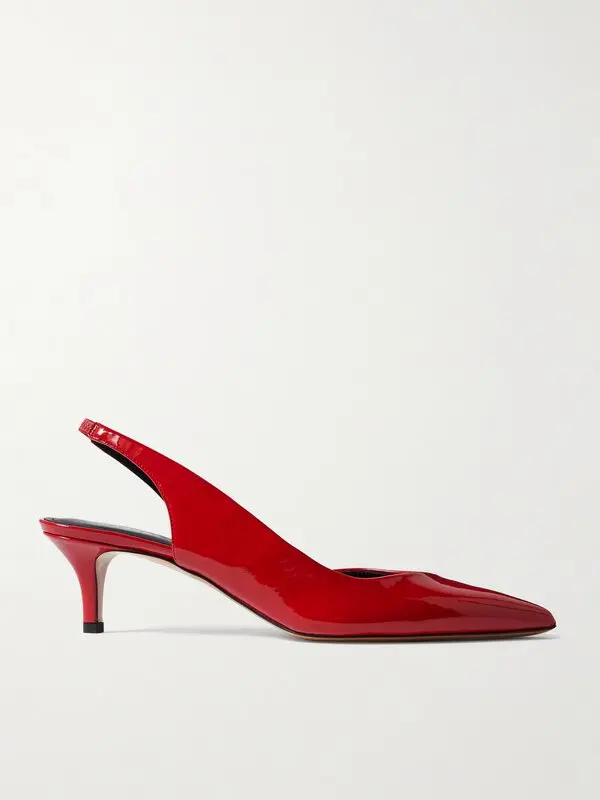 Isabel Marant Padim Patent-leather Slingback Pumps