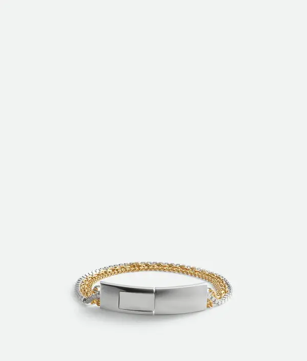 BOTTEGA  VENETA Chain Bracelet - Silver/yellow Gold