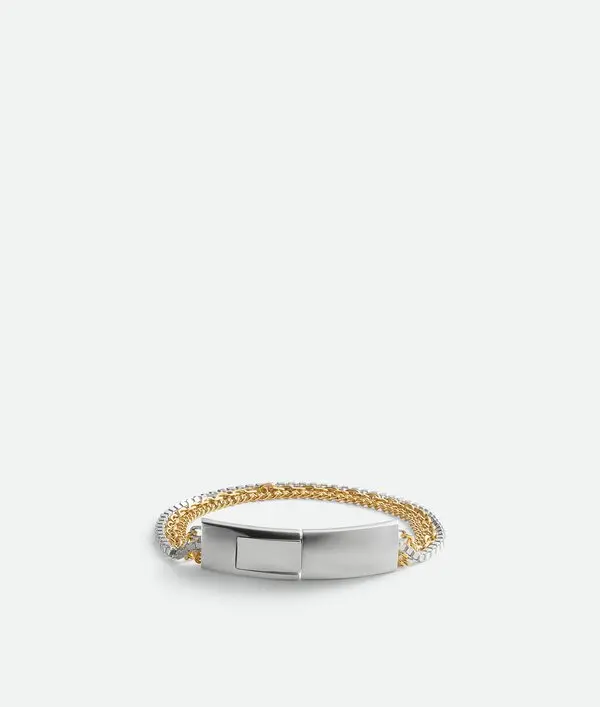 Bottega Veneta Chain Bracelet - Silver/yellow Gold