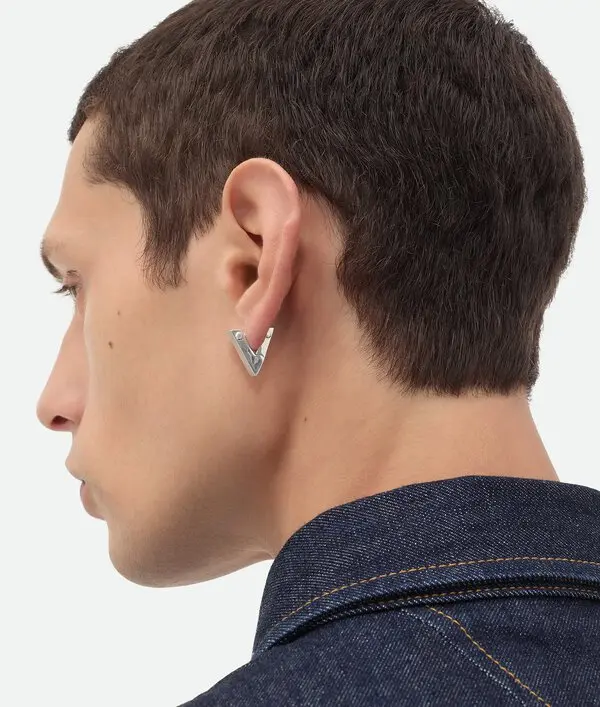 Bottega Veneta Rivet Earrings - Silver